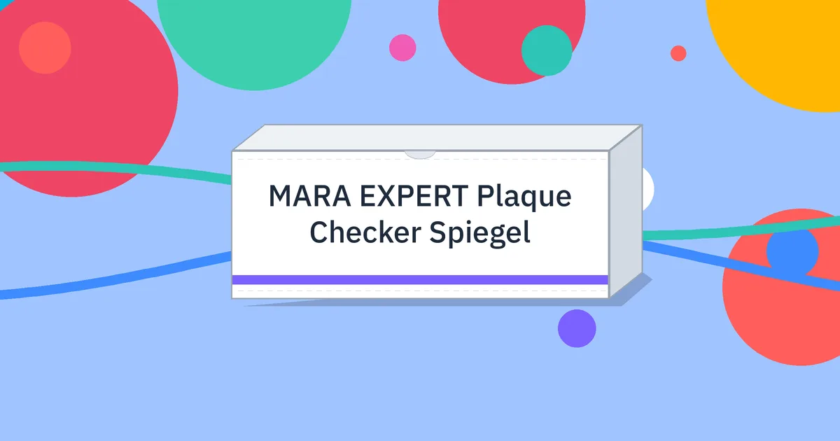 Symbolbild: Packung mit der Aufschrift MARA EXPERT Plaque Checker Spiegel (PZN 16778210) – Verfügbarkeit und Bezug in Apotheken in Frankfurt am Main