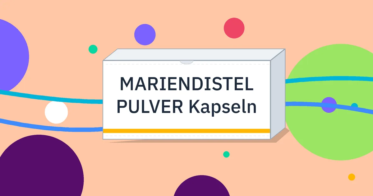 Symbolbild: Packung mit der Aufschrift MARIENDISTEL PULVER Kapseln (PZN 18815211) – Verfügbarkeit und Bezug in Apotheken in Frankfurt am Main