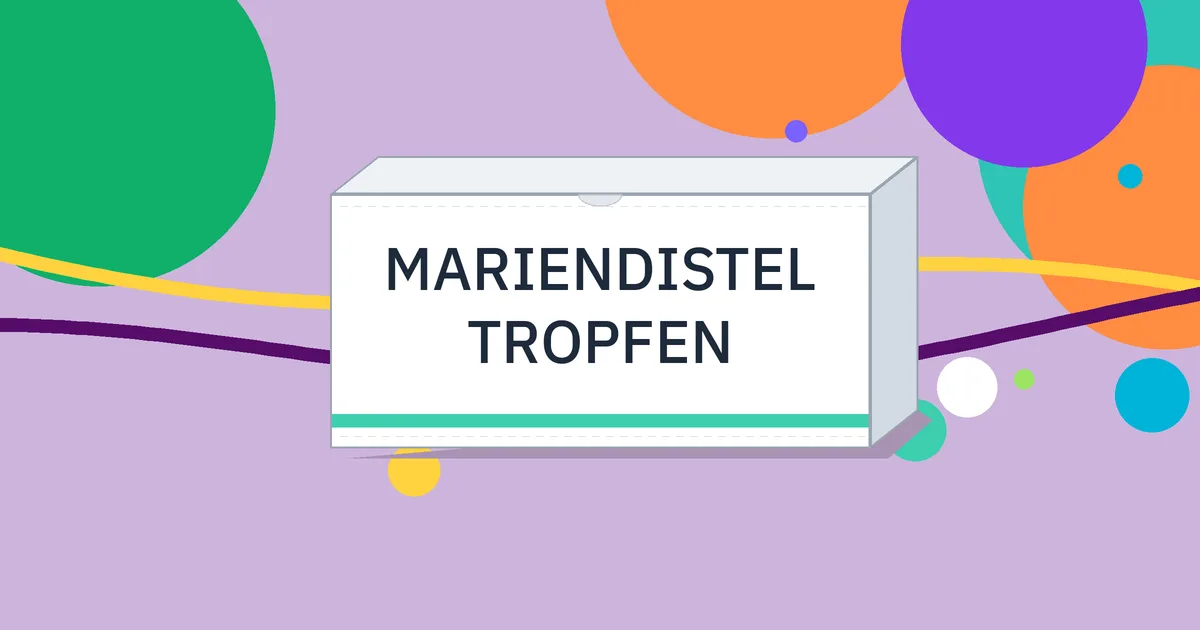 Symbolbild: Packung mit der Aufschrift MARIENDISTEL TROPFEN (PZN 11052543) – Verfügbarkeit und Bezug in Apotheken in Frankfurt am Main