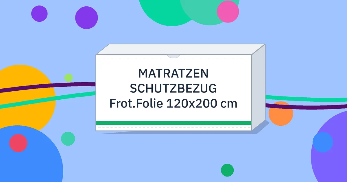 Symbolbild: Packung mit der Aufschrift MATRATZEN SCHUTZBEZUG Frot.Folie 120x200 cm (PZN 09303191) – Verfügbarkeit und Bezug in Apotheken in Frankfurt am Main