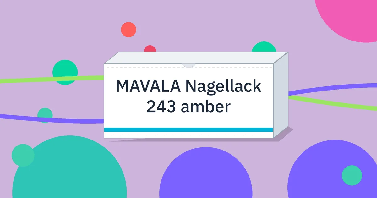 Symbolbild: Packung mit der Aufschrift MAVALA Nagellack 243 amber (PZN 12457420) – Verfügbarkeit und Bezug in Apotheken in Frankfurt am Main