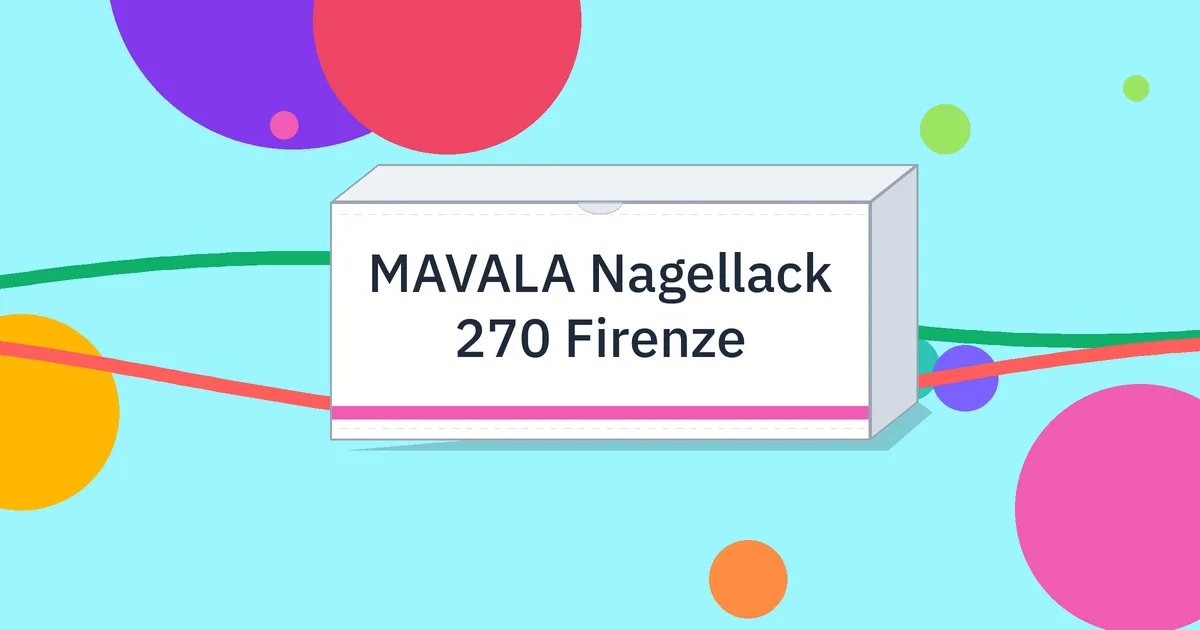 Symbolbild: Packung mit der Aufschrift MAVALA Nagellack 270 Firenze (PZN 12457584) – Verfügbarkeit und Bezug in Apotheken in Frankfurt am Main