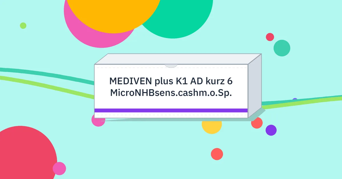 Symbolbild: Packung mit der Aufschrift MEDIVEN plus K1 AD kurz 6 MicroNHBsens.cashm.o.Sp. (PZN 15906456) – Verfügbarkeit und Bezug in Apotheken in Frankfurt am Main