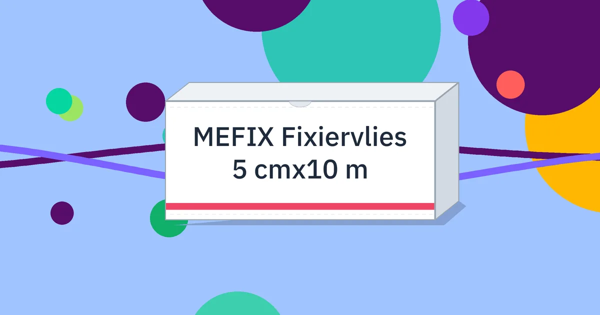 Symbolbild: Packung mit der Aufschrift MEFIX Fixiervlies 5 cmx10 m (PZN 19207778) – Verfügbarkeit und Bezug in Apotheken in Frankfurt am Main