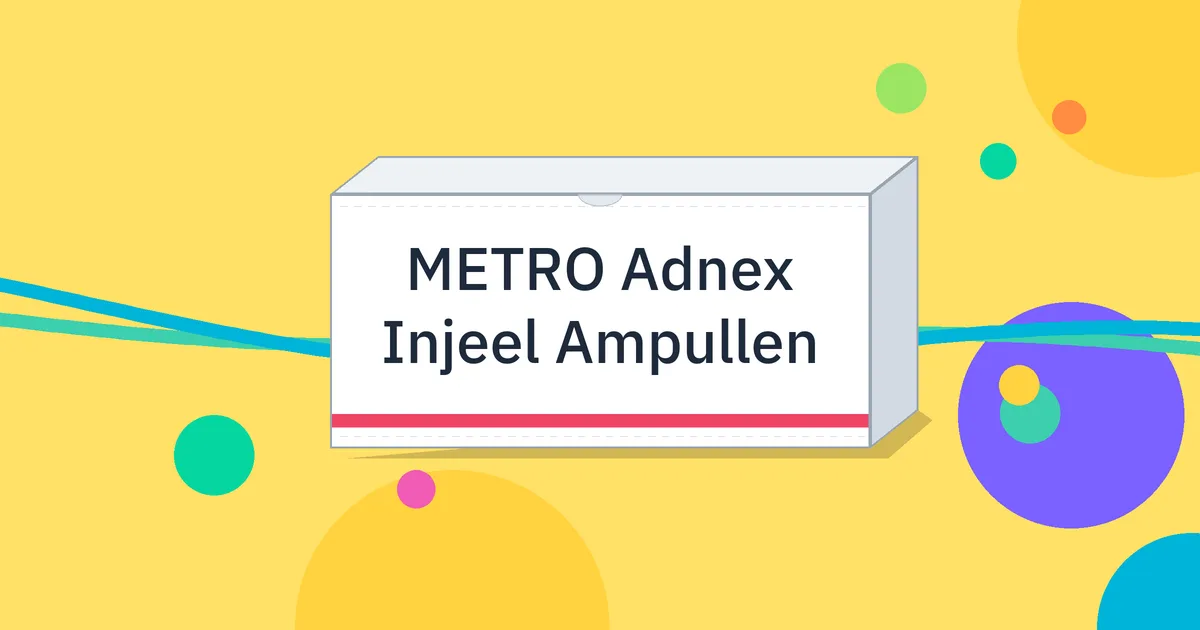 Symbolbild: Packung mit der Aufschrift METRO Adnex Injeel Ampullen (PZN 00675040) – Verfügbarkeit und Bezug in Apotheken in Frankfurt am Main