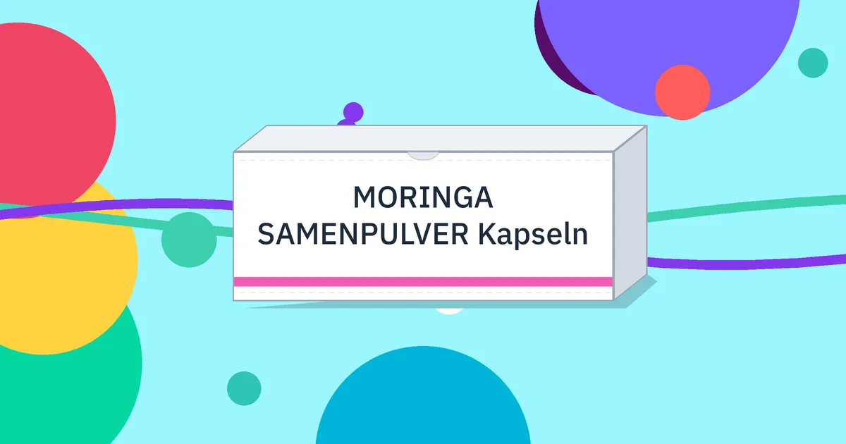 Symbolbild: Packung mit der Aufschrift MORINGA SAMENPULVER Kapseln (PZN 17629044) – Verfügbarkeit und Bezug in Apotheken in Frankfurt am Main