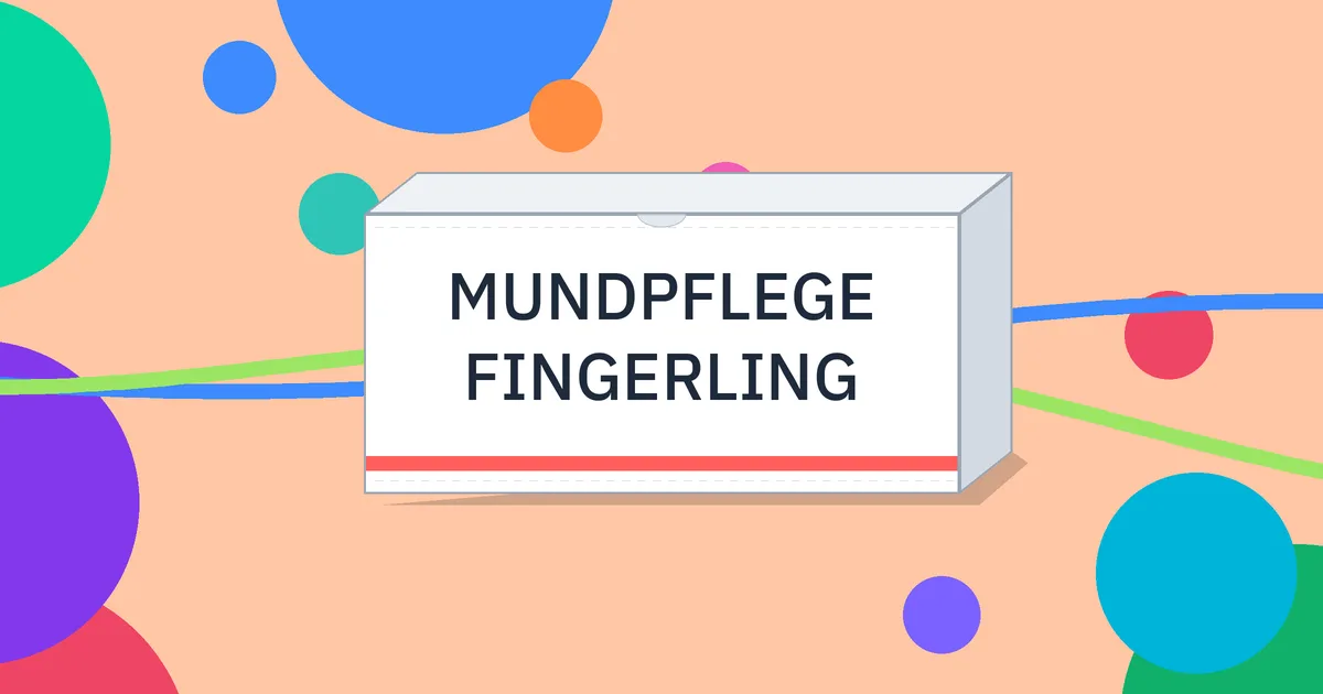 Symbolbild: Packung mit der Aufschrift MUNDPFLEGE FINGERLING (PZN 01716203) – Verfügbarkeit und Bezug in Apotheken in Frankfurt am Main