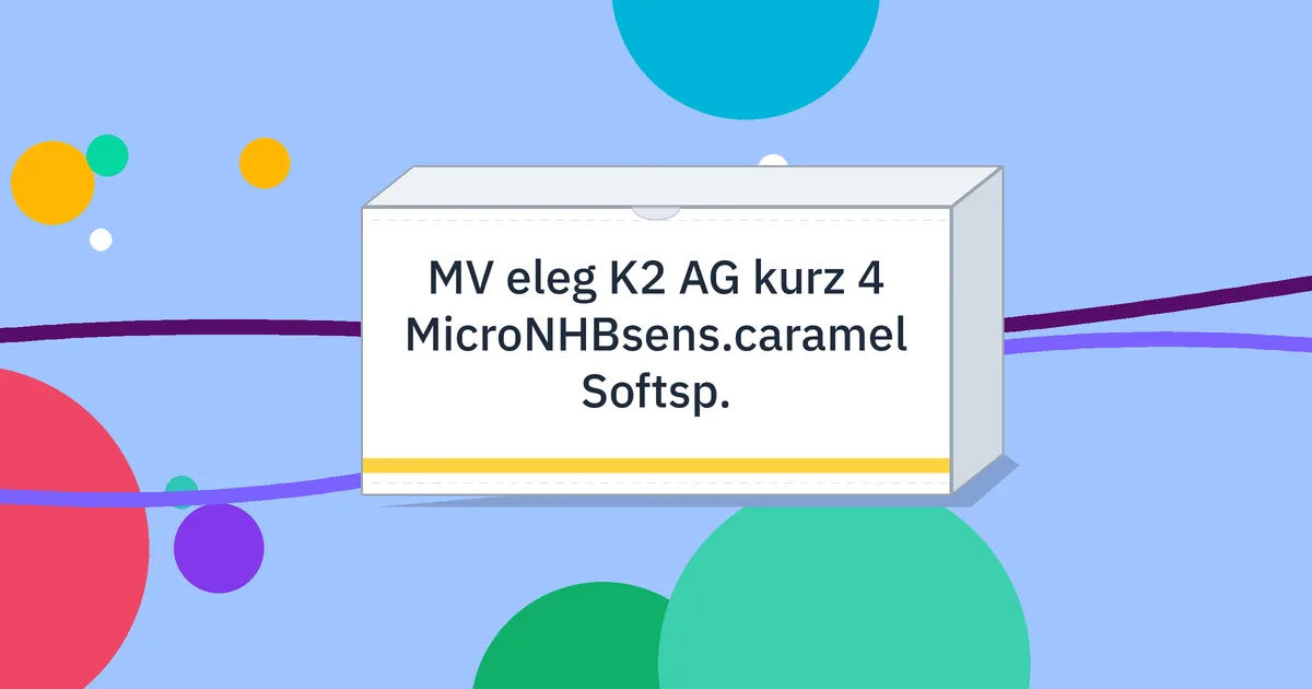 Symbolbild: Packung mit der Aufschrift MV eleg K2 AG kurz 4 MicroNHBsens.caramel Softsp. (PZN 16069666) – Verfügbarkeit und Bezug in Apotheken in Frankfurt am Main