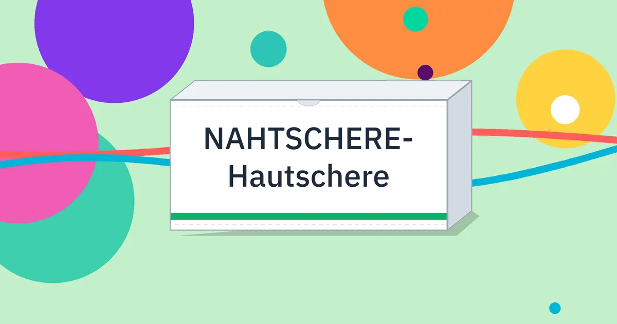 Symbolbild: Packung mit der Aufschrift NAHTSCHERE-Hautschere (PZN 18380322) – Verfügbarkeit und Bezug in Apotheken in Frankfurt am Main