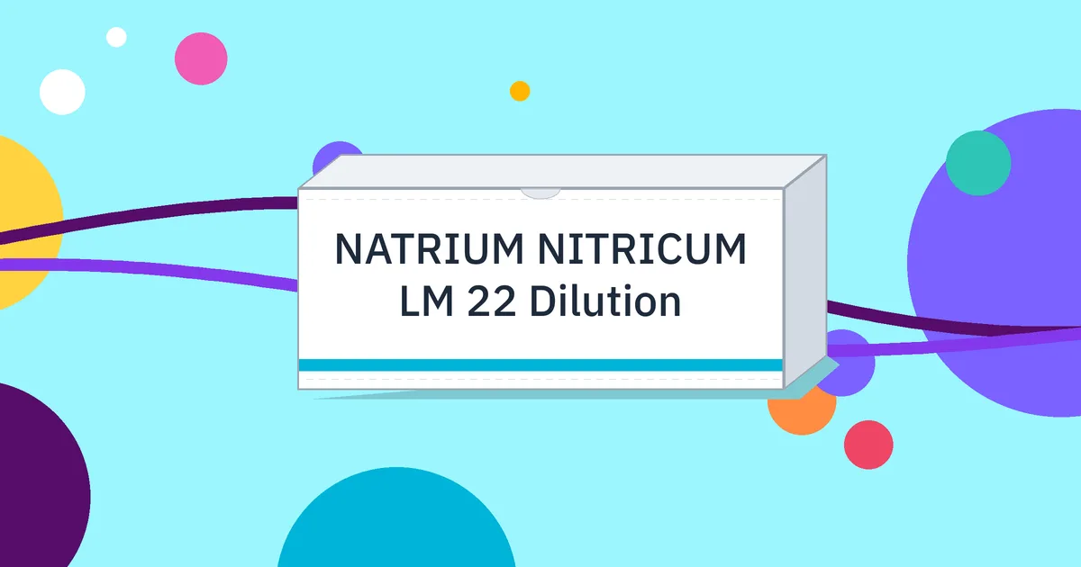 Symbolbild: Packung mit der Aufschrift NATRIUM NITRICUM LM 22 Dilution (PZN 12965777) – Verfügbarkeit und Bezug in Apotheken in Frankfurt am Main
