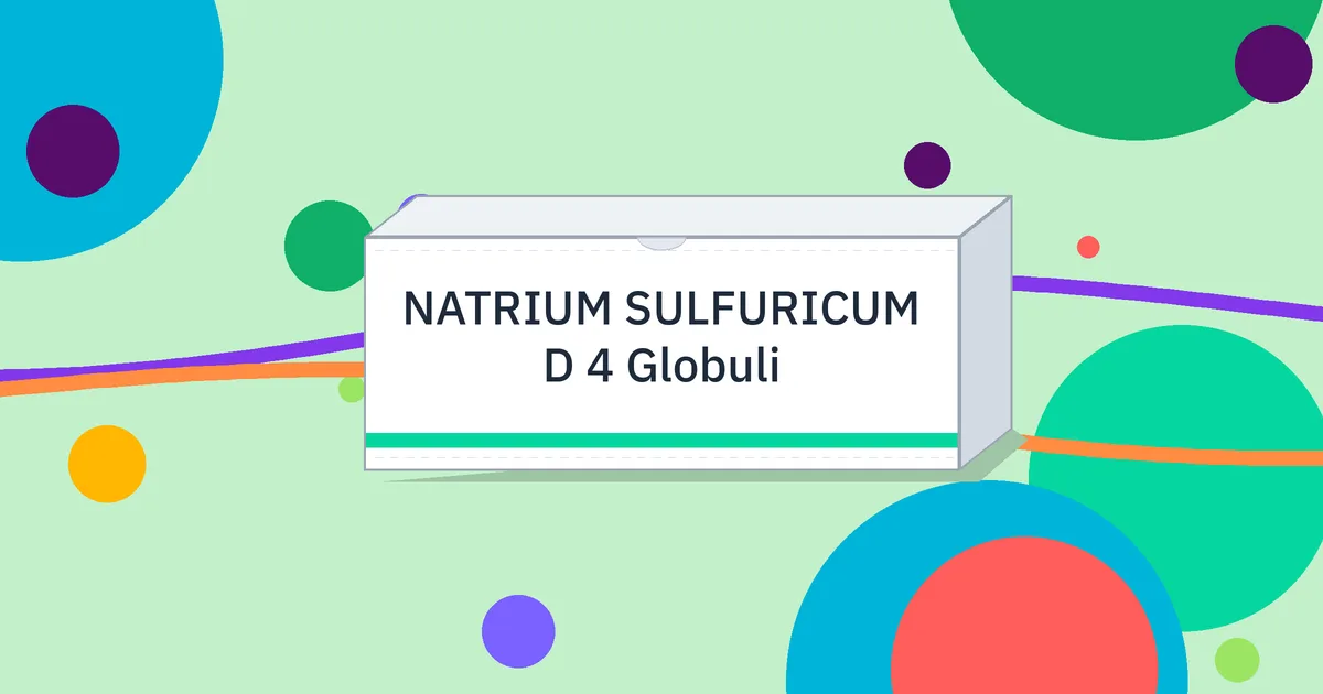 Symbolbild: Packung mit der Aufschrift NATRIUM SULFURICUM D 4 Globuli (PZN 15329970) – Verfügbarkeit und Bezug in Apotheken in Frankfurt am Main