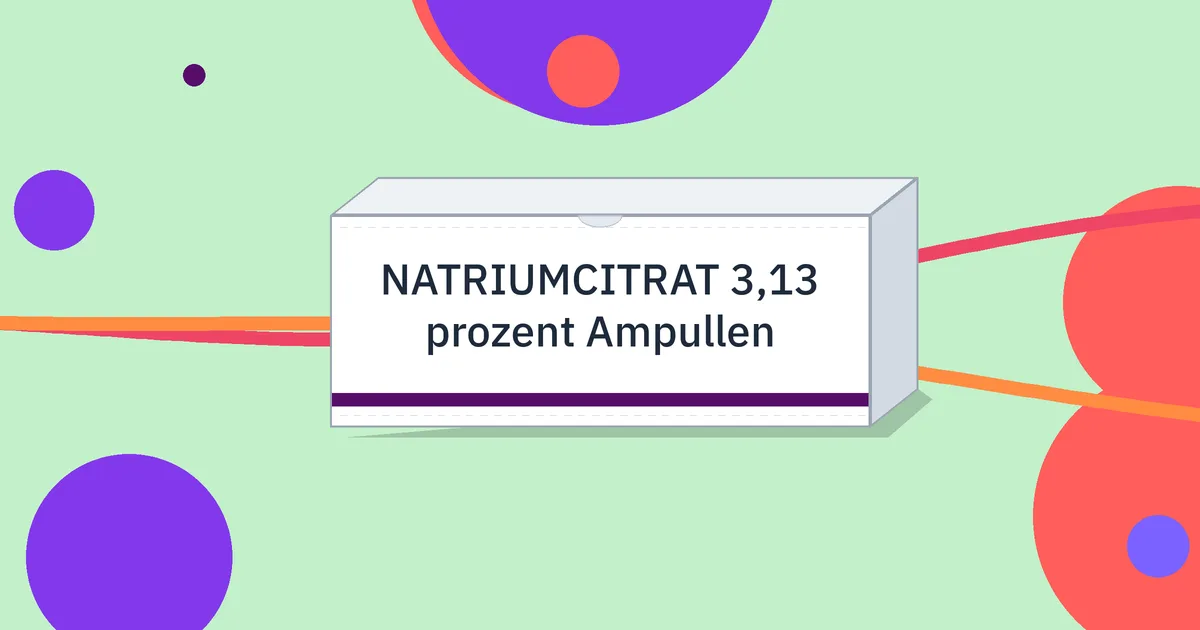 Symbolbild: Packung mit der Aufschrift NATRIUMCITRAT 3,13 prozent Ampullen (PZN 01218563) – Verfügbarkeit und Bezug in Apotheken in Frankfurt am Main