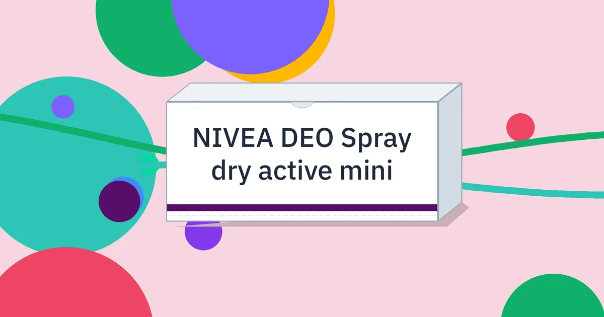 Symbolbild: Packung mit der Aufschrift NIVEA DEO Spray dry active mini (PZN 14368488) – Verfügbarkeit und Bezug in Apotheken in Frankfurt am Main