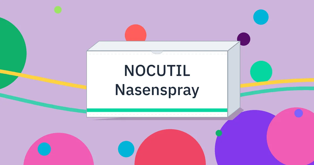 Symbolbild: Packung mit der Aufschrift NOCUTIL Nasenspray (PZN 03630167) – Verfügbarkeit und Bezug in Apotheken in Frankfurt am Main