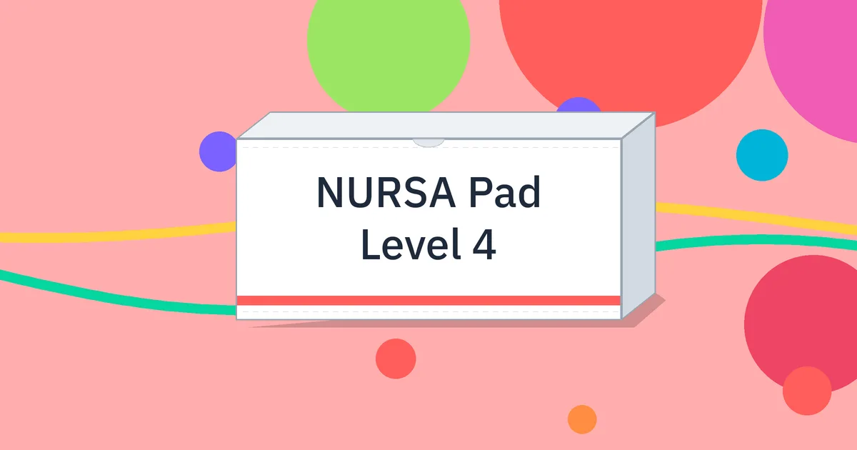 Symbolbild: Packung mit der Aufschrift NURSA Pad Level 4 (PZN 19145014) – Verfügbarkeit und Bezug in Apotheken in Frankfurt am Main