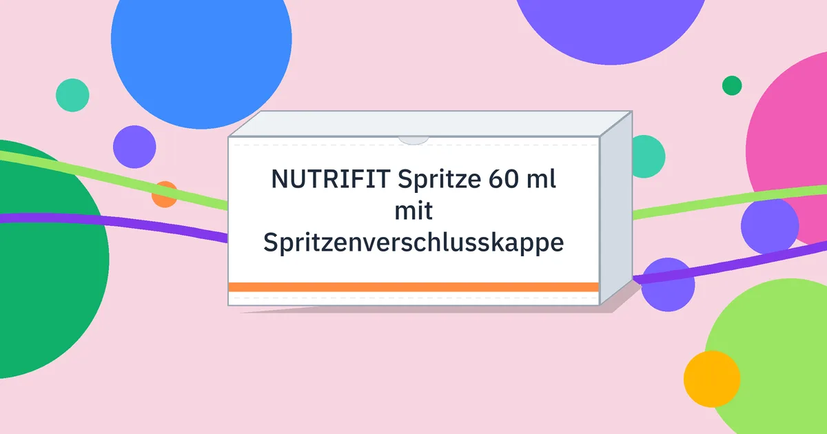Symbolbild: Packung mit der Aufschrift NUTRIFIT Spritze 60 ml mit Spritzenverschlusskappe (PZN 14322753) – Verfügbarkeit und Bezug in Apotheken in Frankfurt am Main