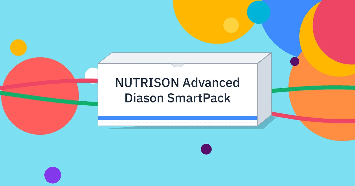 Symbolbild: Packung mit der Aufschrift NUTRISON Advanced Diason SmartPack (PZN 19760067) – Verfügbarkeit und Bezug in Apotheken in Frankfurt am Main