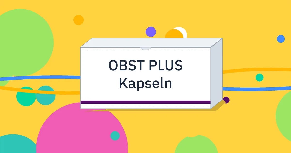 Symbolbild: Packung mit der Aufschrift OBST PLUS Kapseln (PZN 00799397) – Verfügbarkeit und Bezug in Apotheken in Frankfurt am Main