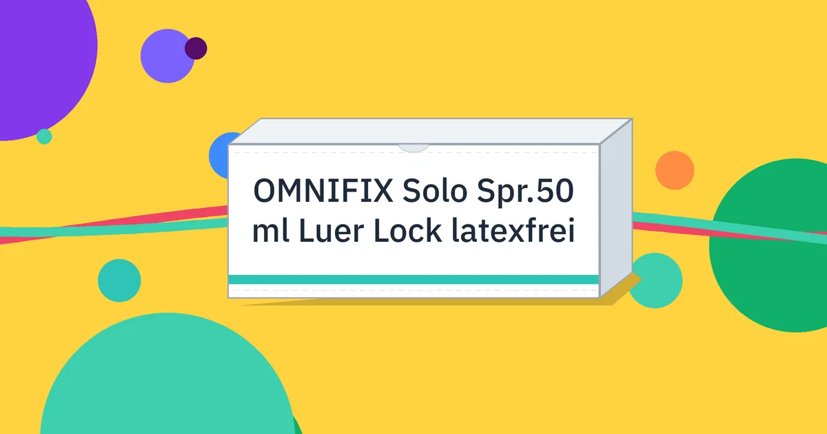 Symbolbild: Packung mit der Aufschrift OMNIFIX Solo Spr.50 ml Luer Lock latexfrei (PZN 00570068) – Verfügbarkeit und Bezug in Apotheken in Frankfurt am Main