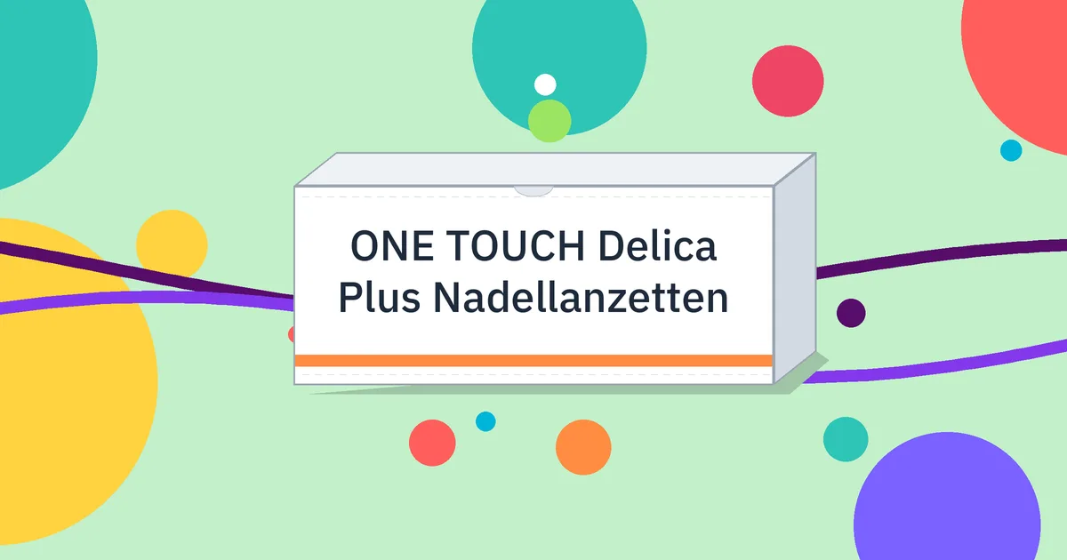 Symbolbild: Packung mit der Aufschrift ONE TOUCH Delica Plus Nadellanzetten (PZN 16821638) – Verfügbarkeit und Bezug in Apotheken in Frankfurt am Main