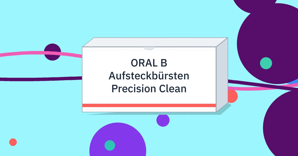 Symbolbild: Packung mit der Aufschrift ORAL B Aufsteckbürsten Precision Clean (PZN 04892202) – Verfügbarkeit und Bezug in Apotheken in Frankfurt am Main