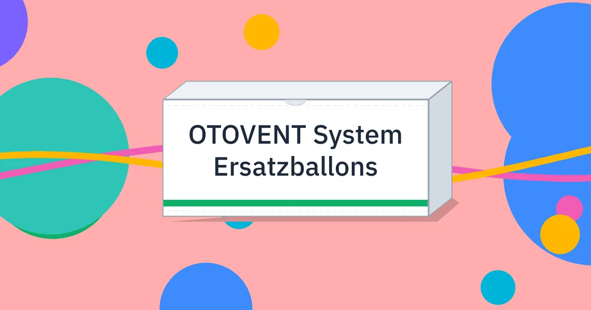 Symbolbild: Packung mit der Aufschrift OTOVENT System Ersatzballons (PZN 06438513) – Verfügbarkeit und Bezug in Apotheken in Frankfurt am Main