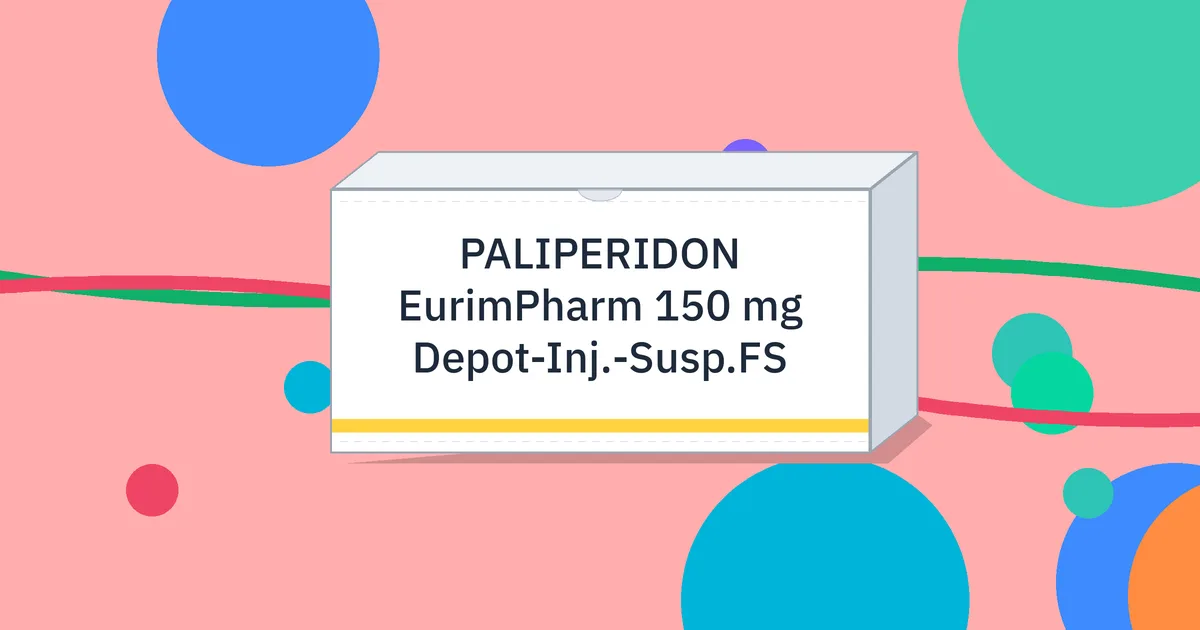 Symbolbild: Packung mit der Aufschrift PALIPERIDON EurimPharm 150 mg Depot-Inj.-Susp.FS (PZN 20054541) – Verfügbarkeit und Bezug in Apotheken in Frankfurt am Main
