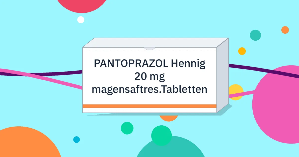 Symbolbild: Packung mit der Aufschrift PANTOPRAZOL Hennig 20 mg magensaftres.Tabletten (PZN 09154868) – Verfügbarkeit und Bezug in Apotheken in Frankfurt am Main