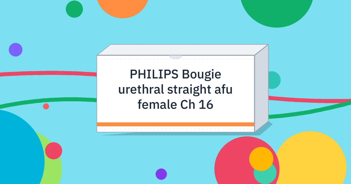 Symbolbild: Packung mit der Aufschrift PHILIPS Bougie urethral straight afu female Ch 16 (PZN 18188636) – Verfügbarkeit und Bezug in Apotheken in Frankfurt am Main