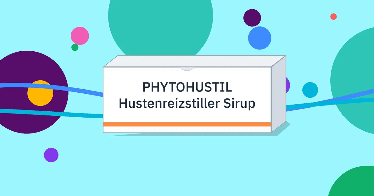 Symbolbild: Packung mit der Aufschrift PHYTOHUSTIL Hustenreizstiller Sirup (PZN 00425478) – Verfügbarkeit und Bezug in Apotheken in Frankfurt am Main
