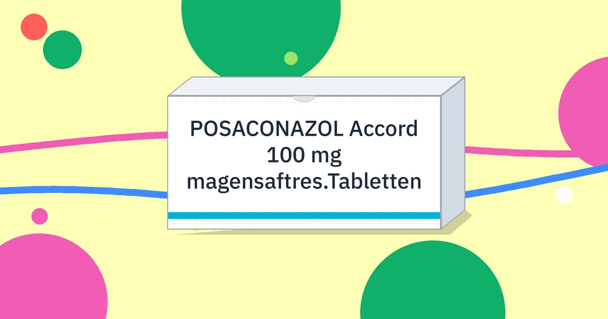Symbolbild: Packung mit der Aufschrift POSACONAZOL Accord 100 mg magensaftres.Tabletten (PZN 15871953) – Verfügbarkeit und Bezug in Apotheken in Frankfurt am Main