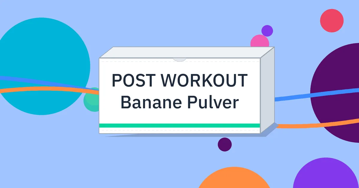 Symbolbild: Packung mit der Aufschrift POST WORKOUT Banane Pulver (PZN 18823558) – Verfügbarkeit und Bezug in Apotheken in Frankfurt am Main