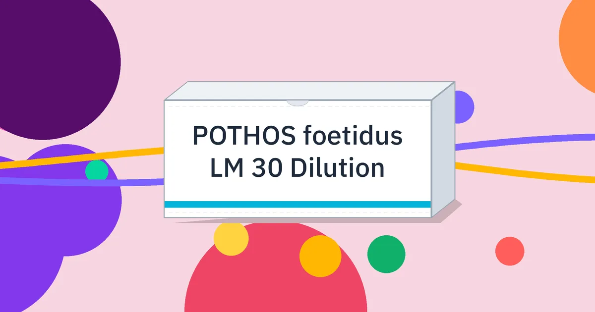 Symbolbild: Packung mit der Aufschrift POTHOS foetidus LM 30 Dilution (PZN 13666338) – Verfügbarkeit und Bezug in Apotheken in Frankfurt am Main