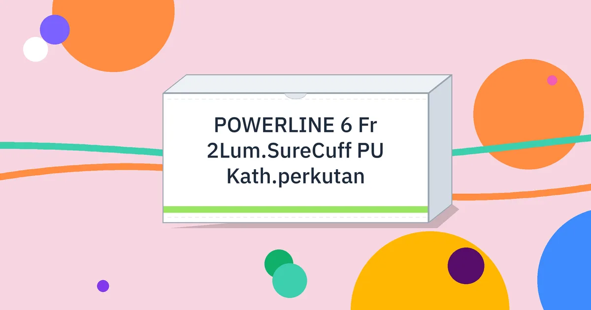 Symbolbild: Packung mit der Aufschrift POWERLINE 6 Fr 2Lum.SureCuff PU Kath.perkutan (PZN 14184989) – Verfügbarkeit und Bezug in Apotheken in Frankfurt am Main