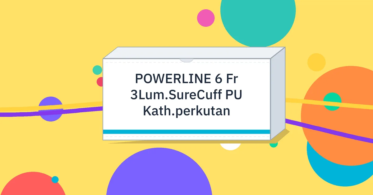 Symbolbild: Packung mit der Aufschrift POWERLINE 6 Fr 3Lum.SureCuff PU Kath.perkutan (PZN 14185026) – Verfügbarkeit und Bezug in Apotheken in Frankfurt am Main