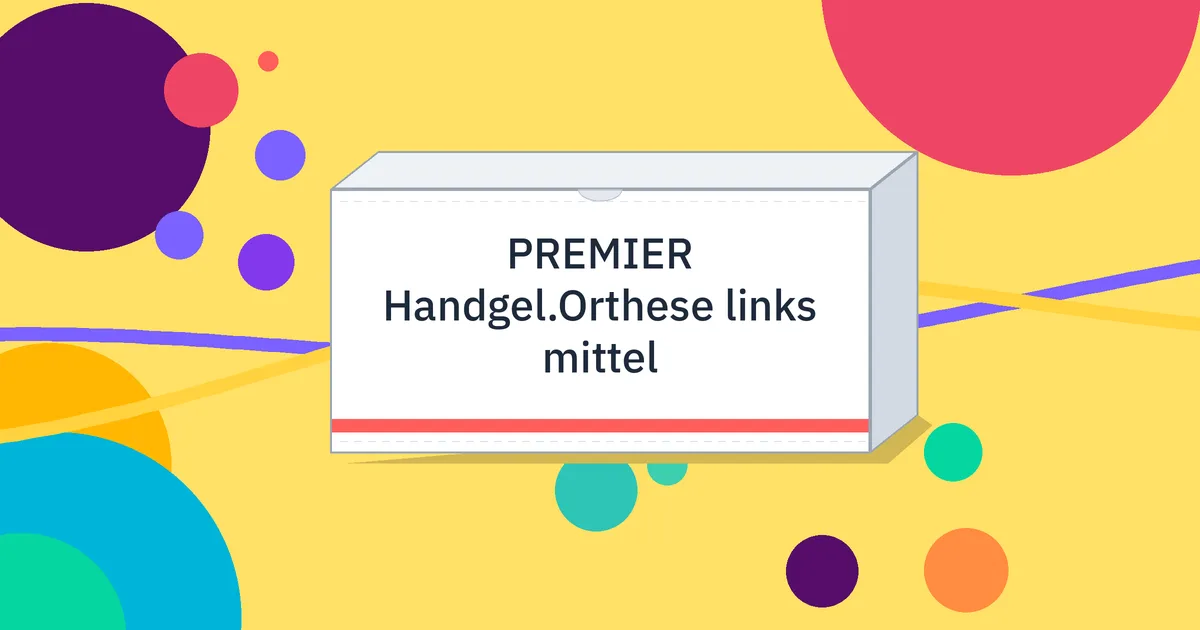 Symbolbild: Packung mit der Aufschrift PREMIER Handgel.Orthese links mittel (PZN 04497144) – Verfügbarkeit und Bezug in Apotheken in Frankfurt am Main