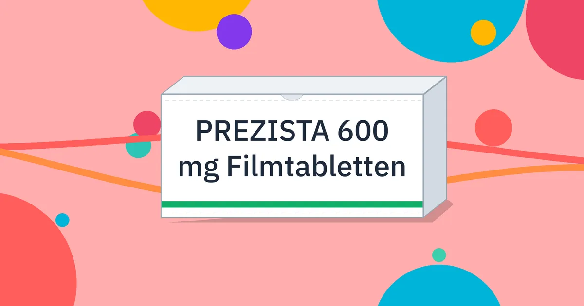 Symbolbild: Packung mit der Aufschrift PREZISTA 600 mg Filmtabletten (PZN 05393702) – Verfügbarkeit und Bezug in Apotheken in Frankfurt am Main