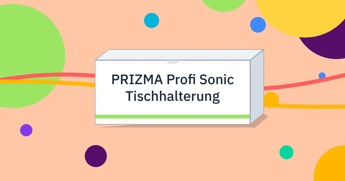 Symbolbild: Packung mit der Aufschrift PRIZMA Profi Sonic Tischhalterung (PZN 20539161) – Verfügbarkeit und Bezug in Apotheken in Frankfurt am Main
