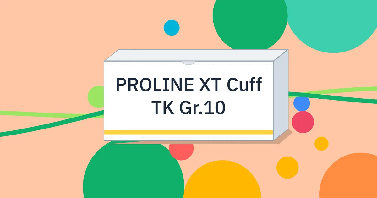 Symbolbild: Packung mit der Aufschrift PROLINE XT Cuff TK Gr.10 (PZN 17599857) – Verfügbarkeit und Bezug in Apotheken in Frankfurt am Main