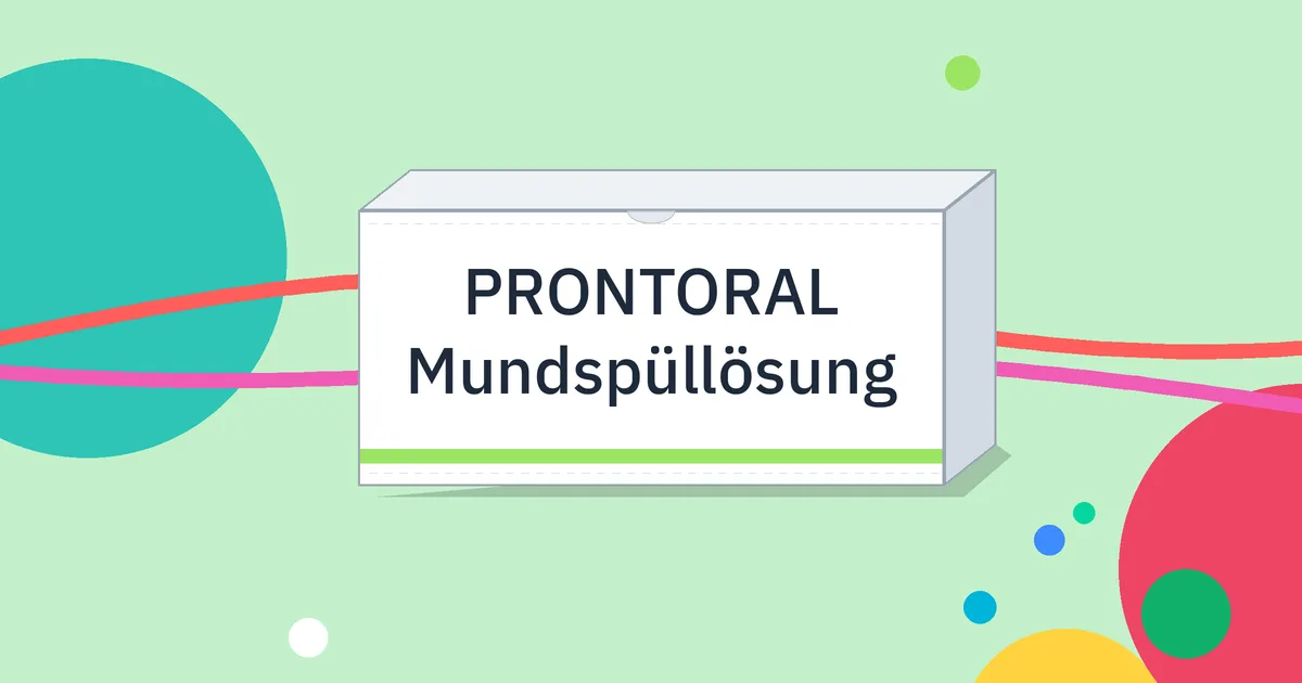 Symbolbild: Packung mit der Aufschrift PRONTORAL Mundspüllösung (PZN 00795270) – Verfügbarkeit und Bezug in Apotheken in Frankfurt am Main