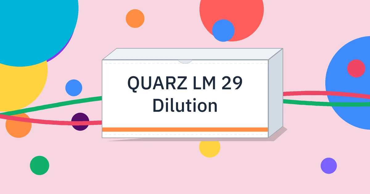 Symbolbild: Packung mit der Aufschrift QUARZ LM 29 Dilution (PZN 13045659) – Verfügbarkeit und Bezug in Apotheken in Frankfurt am Main