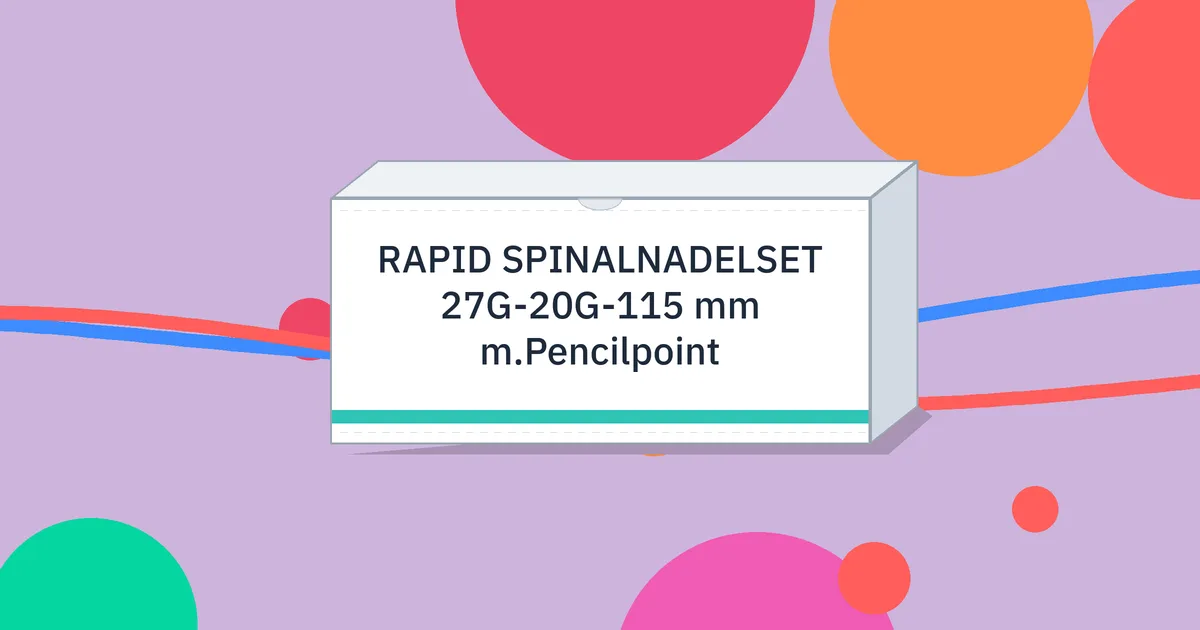 Symbolbild: Packung mit der Aufschrift RAPID SPINALNADELSET 27G-20G-115 mm m.Pencilpoint (PZN 09216061) – Verfügbarkeit und Bezug in Apotheken in Frankfurt am Main