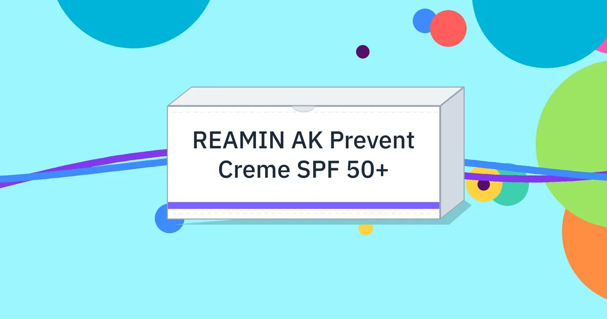 Symbolbild: Packung mit der Aufschrift REAMIN AK Prevent Creme SPF 50+ (PZN 14305938) – Verfügbarkeit und Bezug in Apotheken in Frankfurt am Main