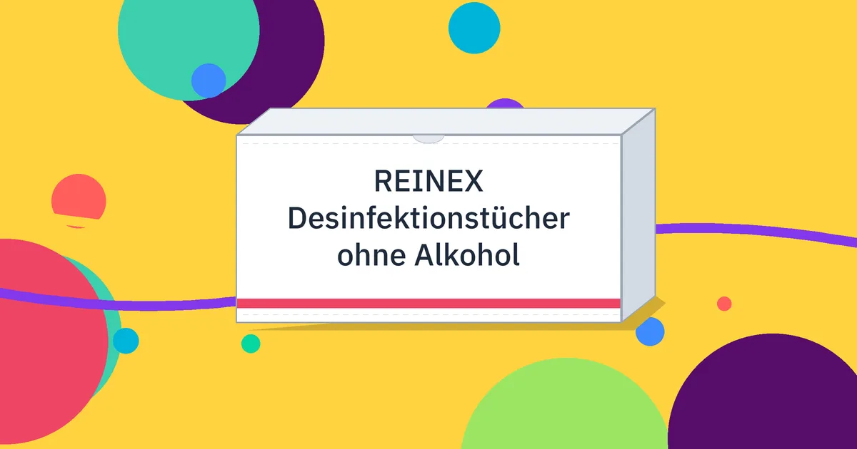 Symbolbild: Packung mit der Aufschrift REINEX Desinfektionstücher ohne Alkohol (PZN 20109584) – Verfügbarkeit und Bezug in Apotheken in Frankfurt am Main