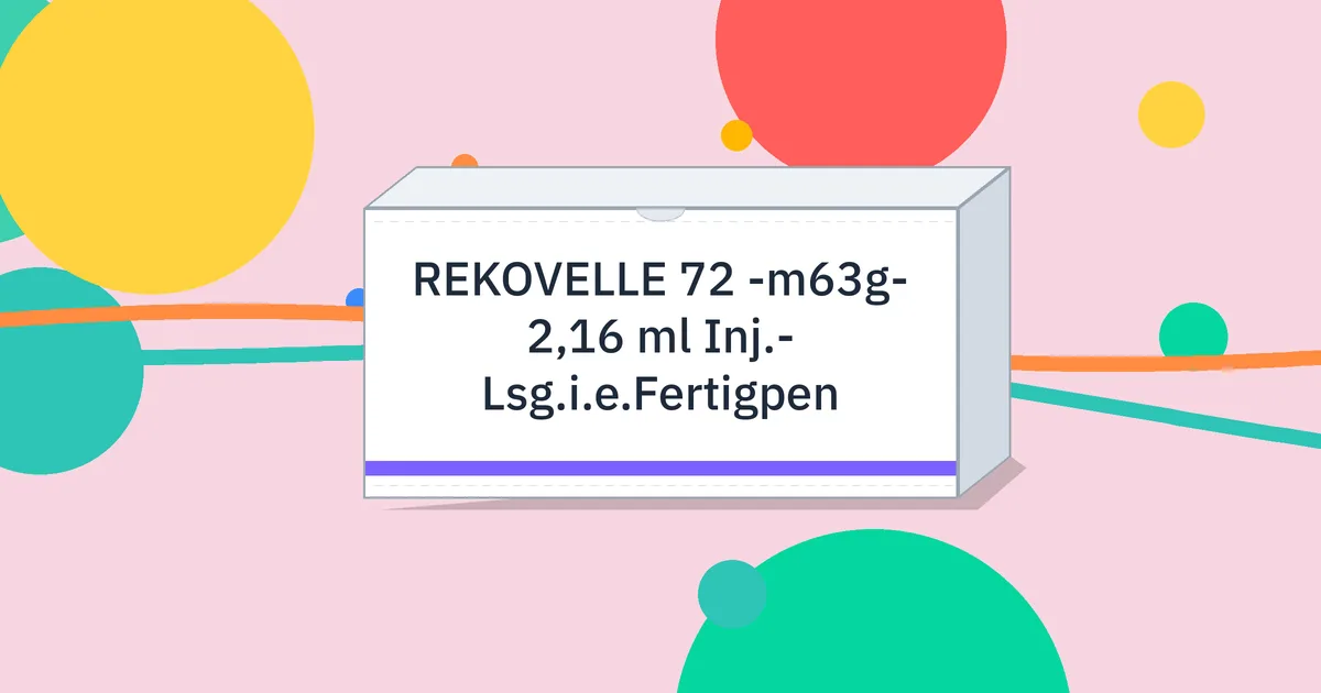 Symbolbild: Packung mit der Aufschrift REKOVELLE 72 -m63g-2,16 ml Inj.-Lsg.i.e.Fertigpen (PZN 17567030) – Verfügbarkeit und Bezug in Apotheken in Frankfurt am Main