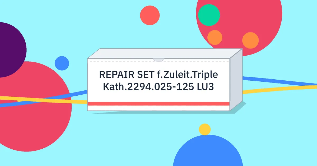 Symbolbild: Packung mit der Aufschrift REPAIR SET f.Zuleit.Triple Kath.2294.025-125 LU3 (PZN 09398518) – Verfügbarkeit und Bezug in Apotheken in Frankfurt am Main