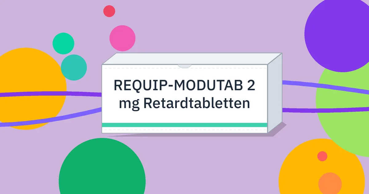 Symbolbild: Packung mit der Aufschrift REQUIP-MODUTAB 2 mg Retardtabletten (PZN 05500411) – Verfügbarkeit und Bezug in Apotheken in Frankfurt am Main
