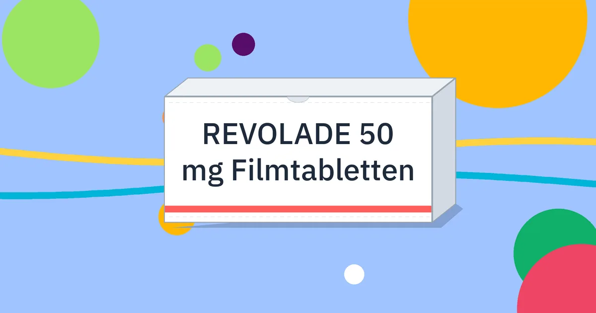 Symbolbild: Packung mit der Aufschrift REVOLADE 50 mg Filmtabletten (PZN 19290124) – Verfügbarkeit und Bezug in Apotheken in Frankfurt am Main