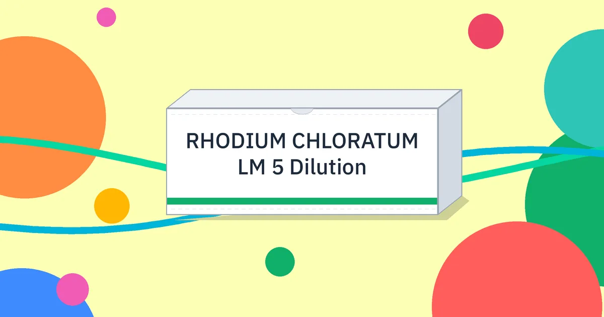 Symbolbild: Packung mit der Aufschrift RHODIUM CHLORATUM LM 5 Dilution (PZN 13049864) – Verfügbarkeit und Bezug in Apotheken in Frankfurt am Main
