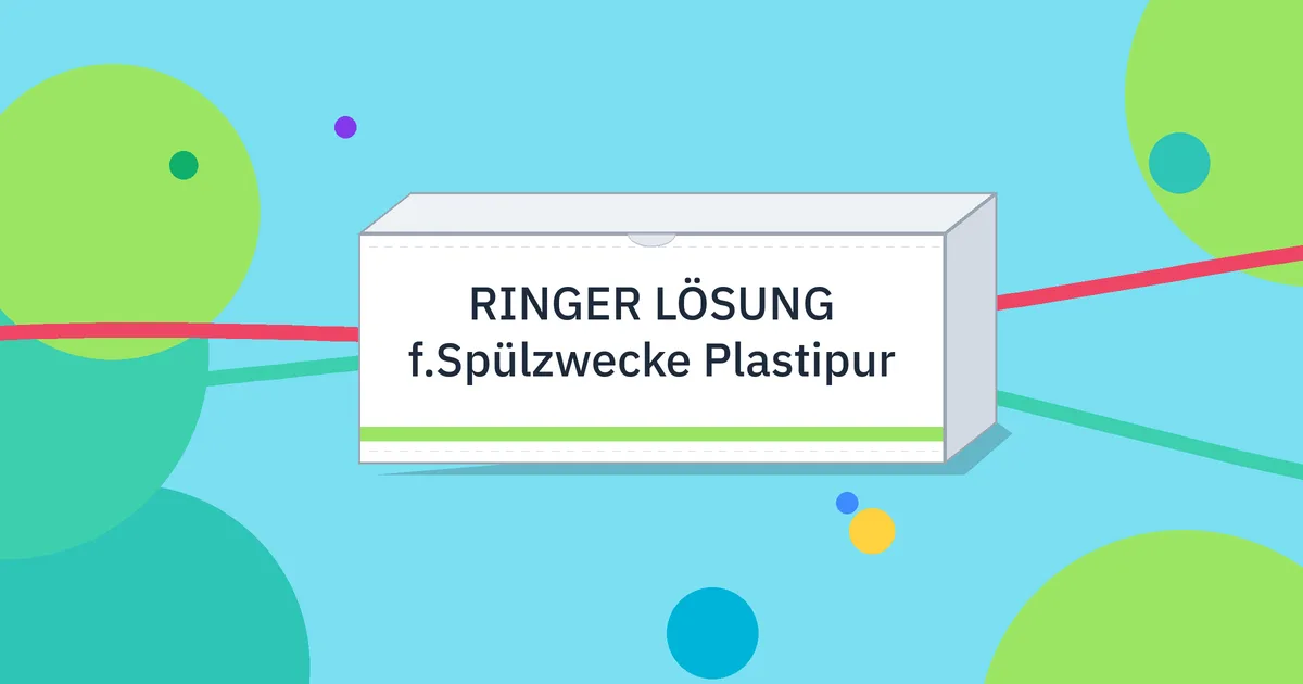 Symbolbild: Packung mit der Aufschrift RINGER LÖSUNG f.Spülzwecke Plastipur (PZN 04801719) – Verfügbarkeit und Bezug in Apotheken in Frankfurt am Main